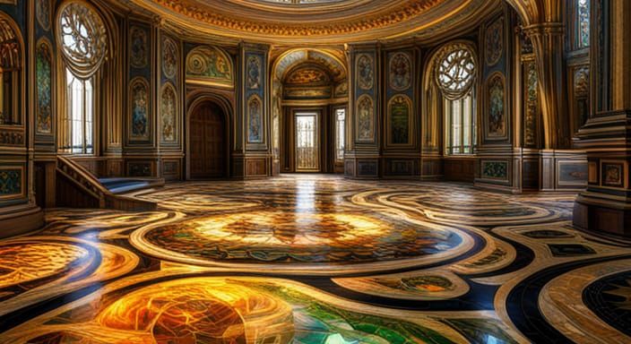 Extravagant hall - AI Generated Artwork - NightCafe Creator