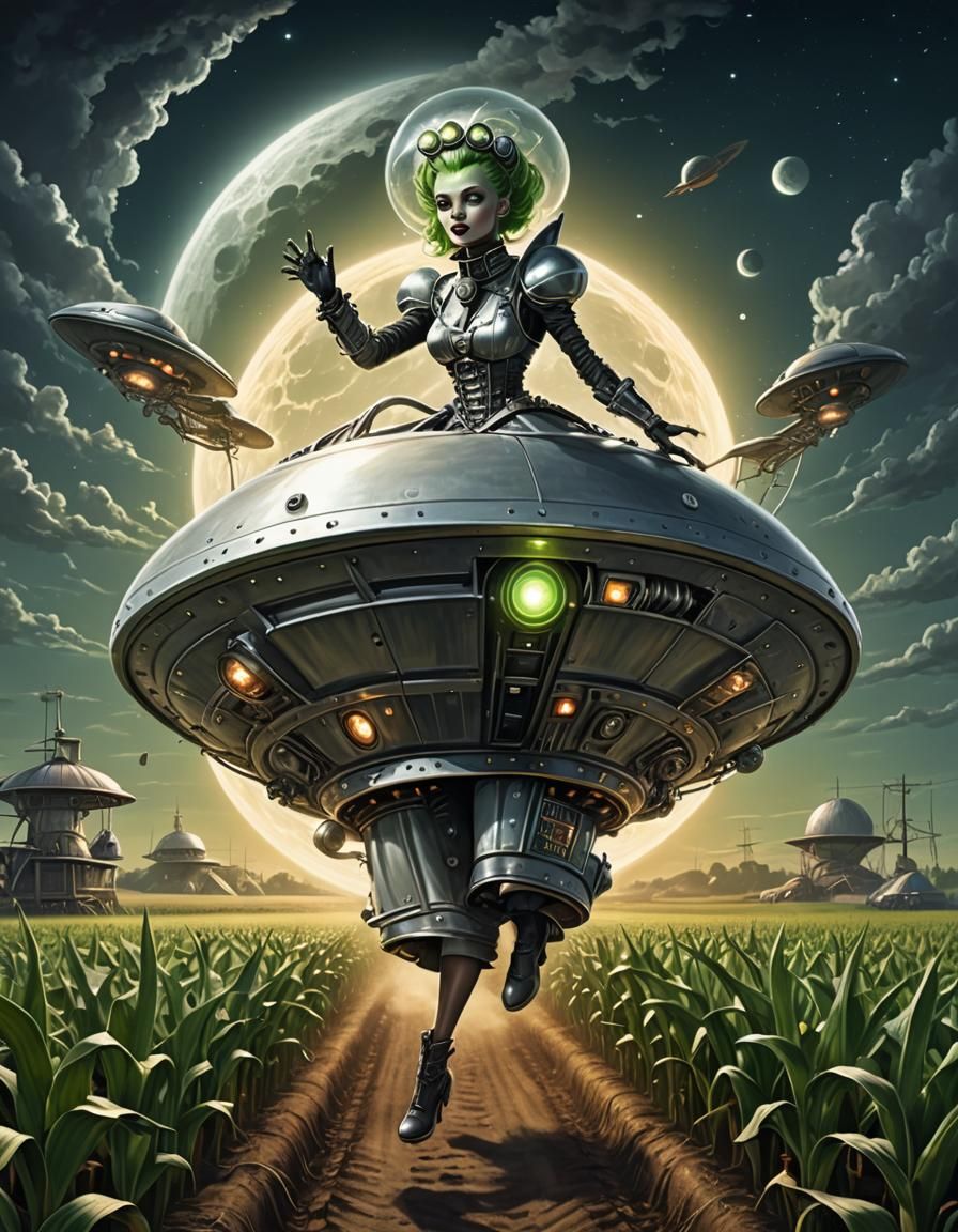 My Alien Bride! -- Steampunk.01 - AI Generated Artwork - NightCafe Creator