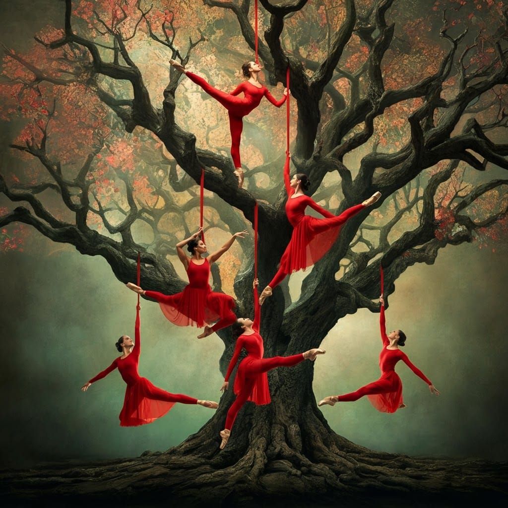 Synchronized Tree Ornament Dance - AI Generated Artwork - NightCafe Creator