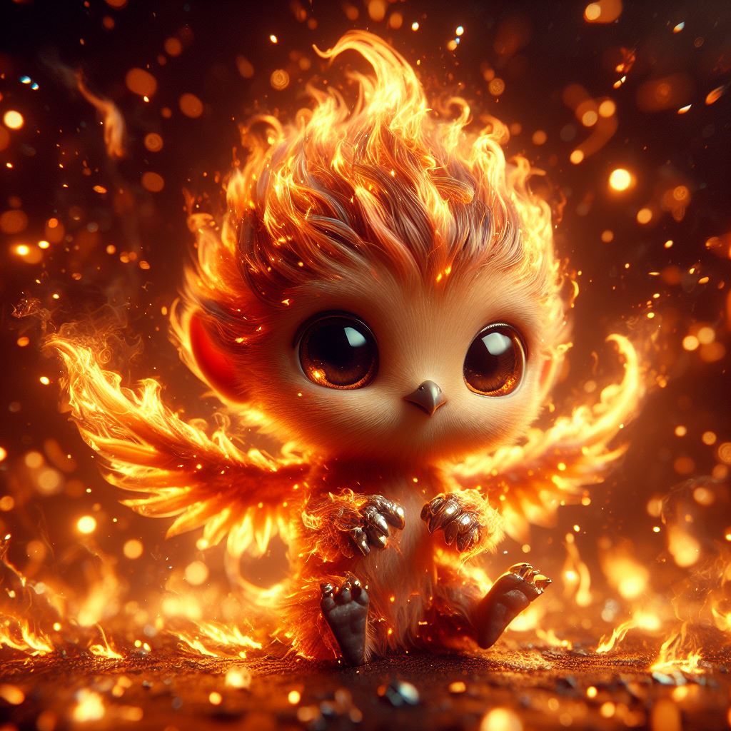 Baby Phoenix col - AI Generated Artwork - NightCafe Creator