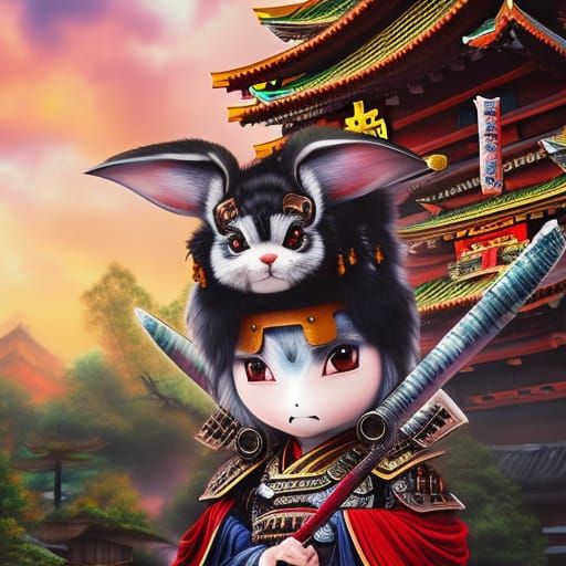 not a rabbit samurai ? - AI Generated Artwork - NightCafe Creator