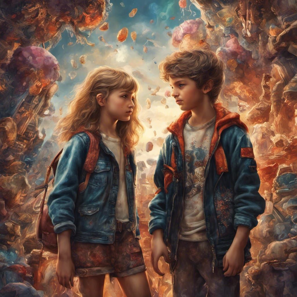 A boy and a girl best friends forever, young, attractive, 64k ...