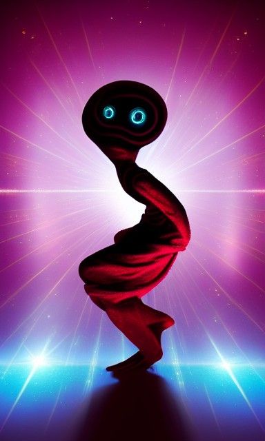 scary alien wearing a beautiful cosmic sari :: 2100mm off-axis prime ...