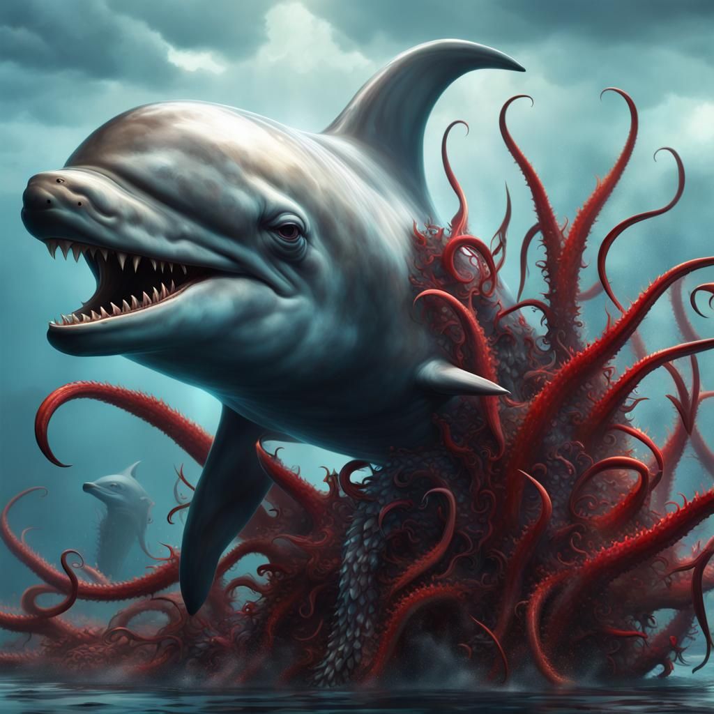 Mutated Dolphin - AI Generated Artwork - NightCafe Creator