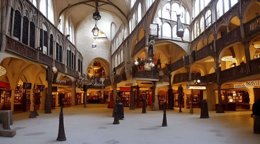 Medieval Shopping Mall - AI Generated Artwork - NightCafe Creator