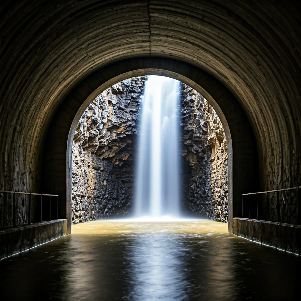 A subterranean waterfall discovered underneath the subway system of NYC