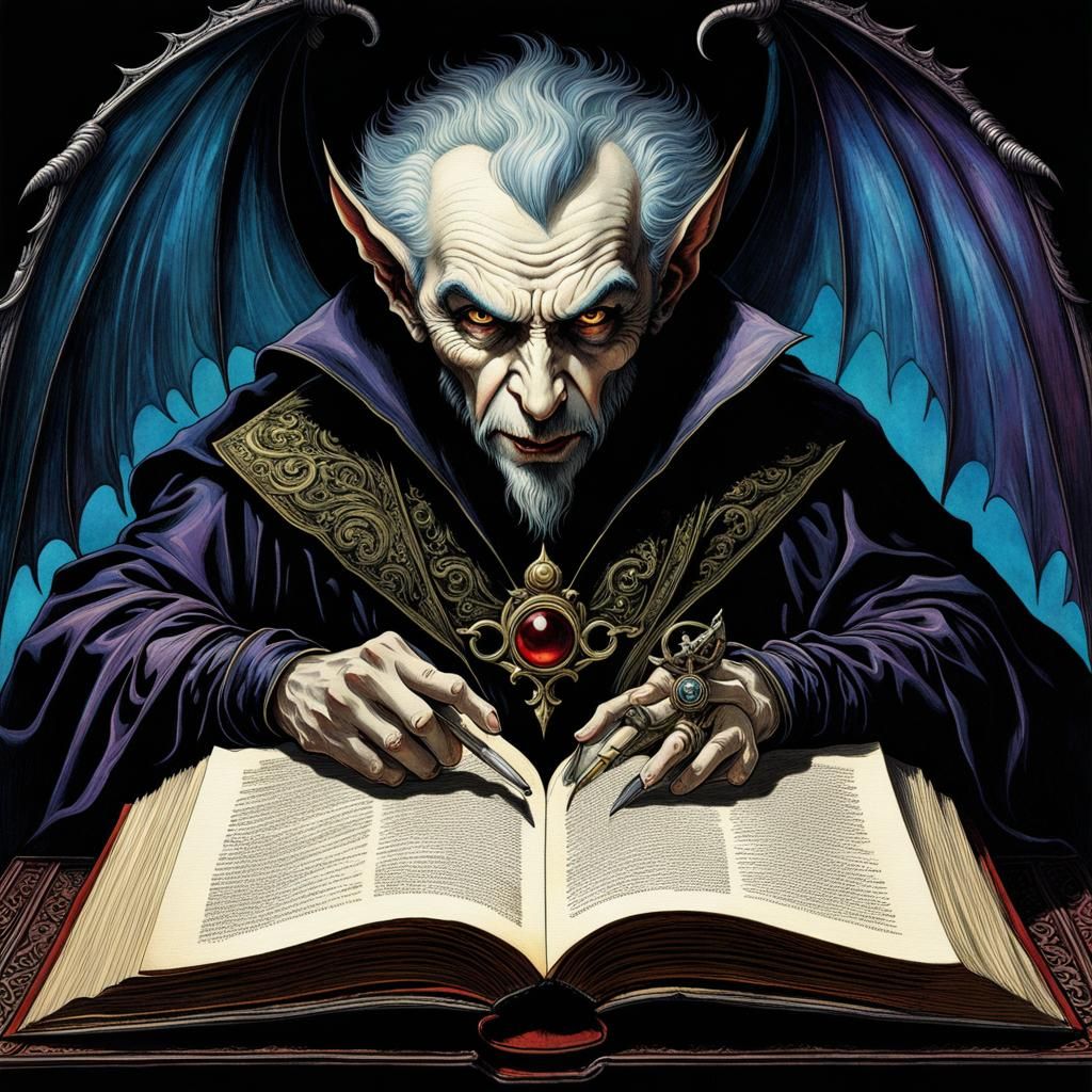 Vampire's Incantation - AI Generated Artwork - NightCafe Creator