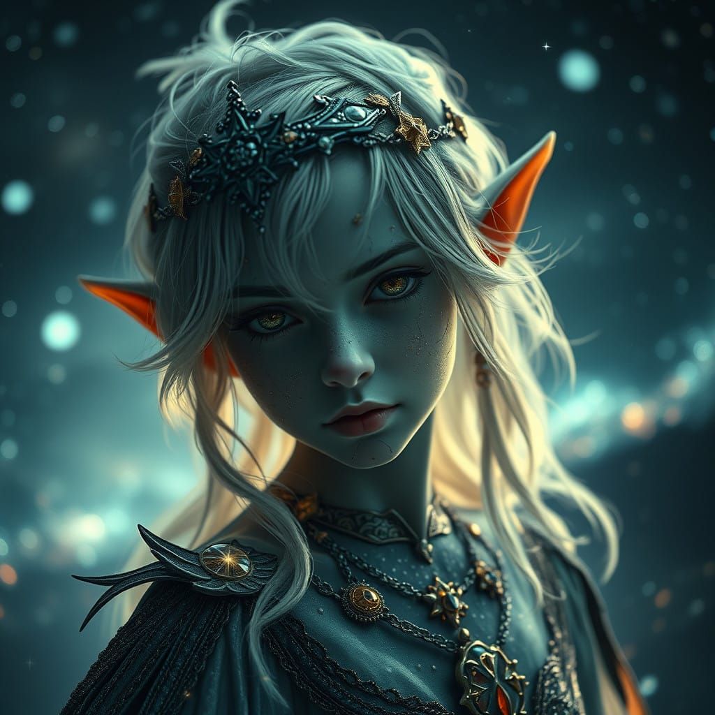 Fantasy - Ethereal Fantasy Elf in the Heart of a Cosmic Gala...