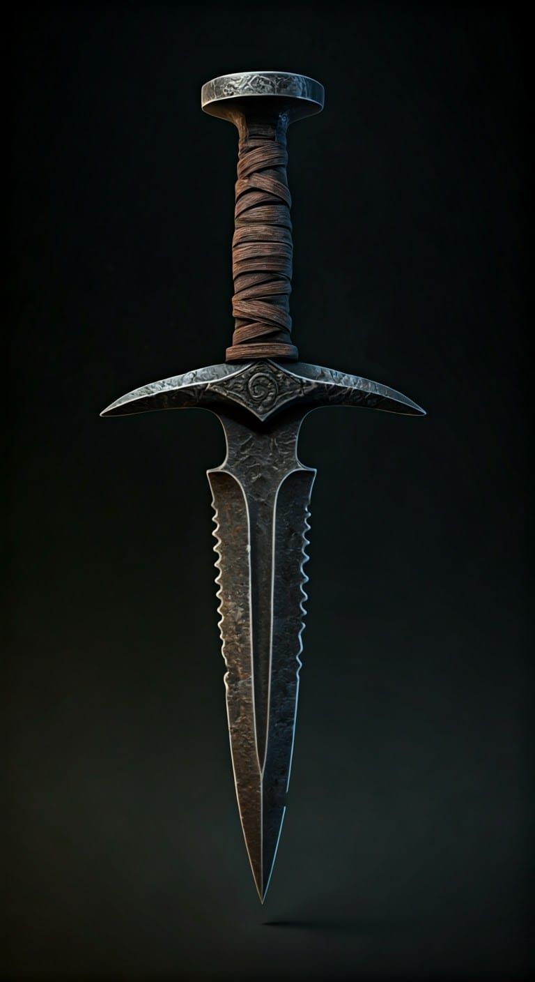 Coffin Nail - Darkling Iron Dagger with Cursed Power