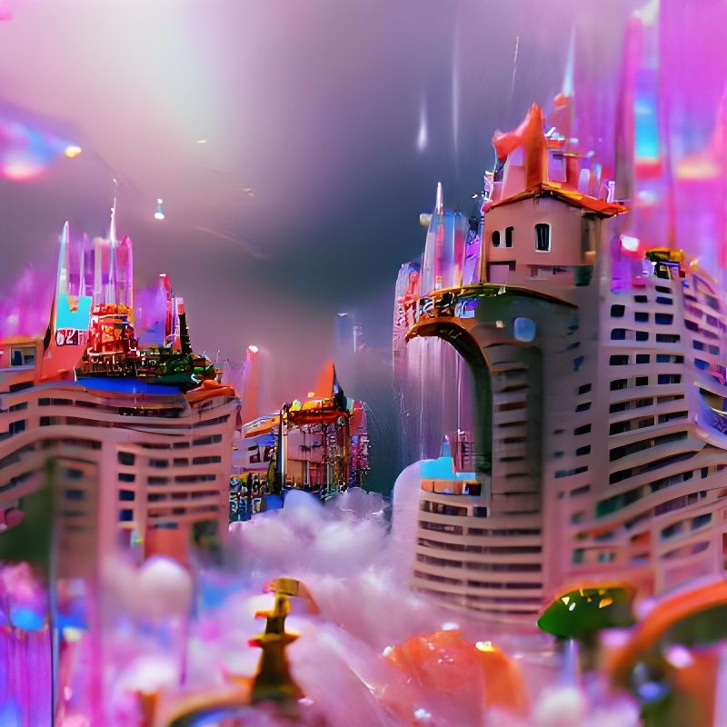 The imaganary city - AI Generated Artwork - NightCafe Creator