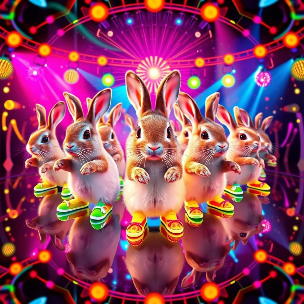 A lively, colorful kaleidoscope-style ripple effects image showing a ...