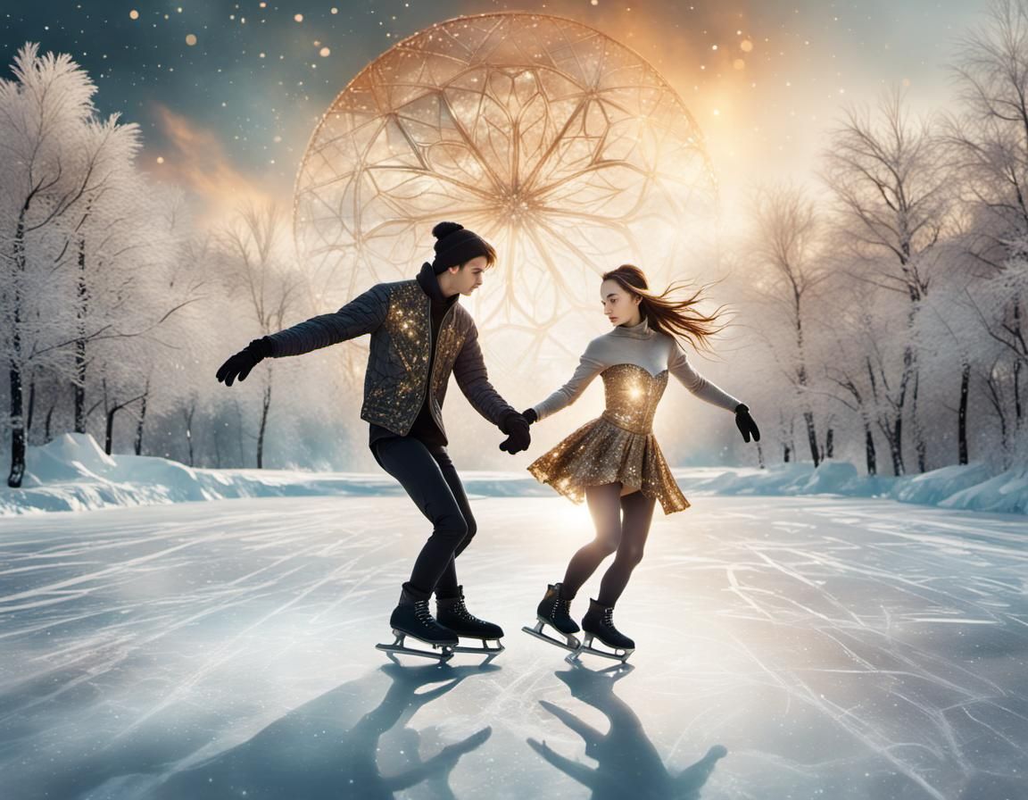 figure skaters - AI Generated Artwork - NightCafe Creator