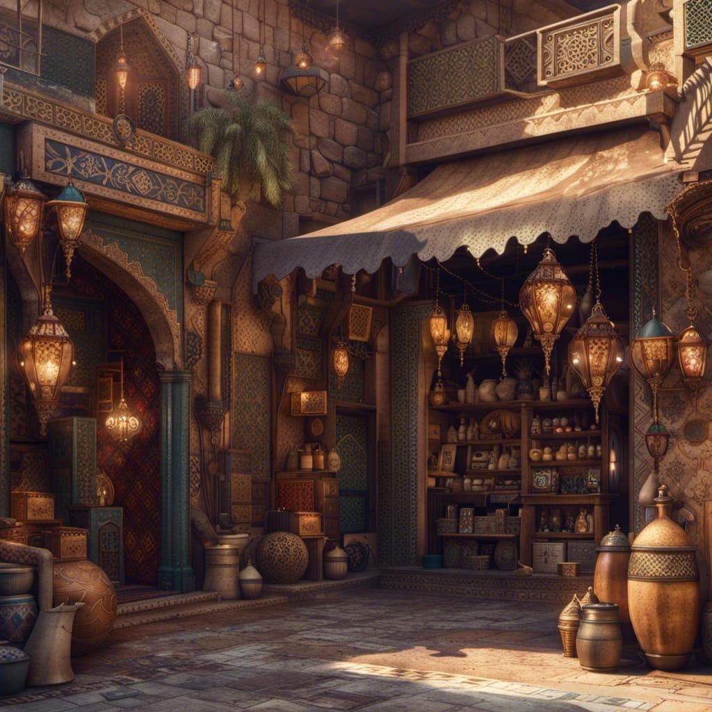 Arabian nights stores - AI Generated Artwork - NightCafe Creator