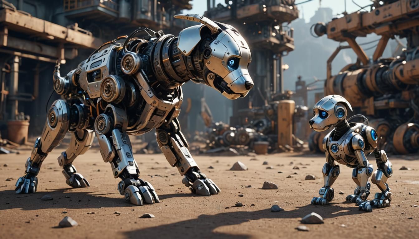 Mecha doggo - AI Generated Artwork - NightCafe Creator