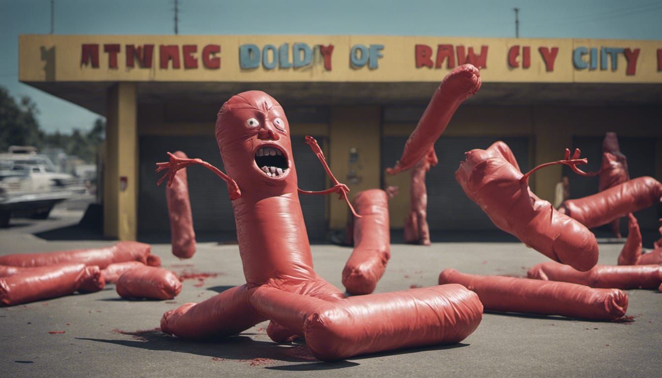 Meat Men Wrestling in the Parking Lot II - AI Generated Artwork ...