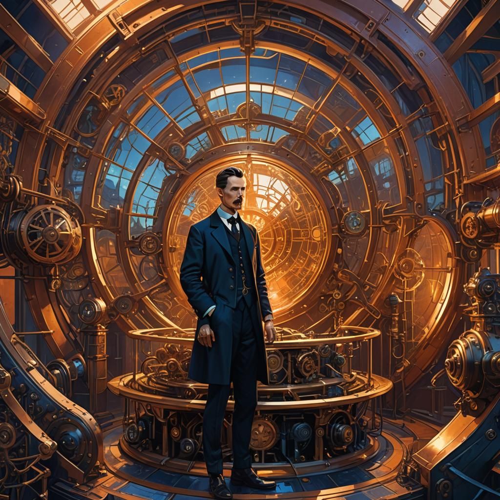 Nikola Tesla in a time machine - Nikola Tesla in a Time Ma...