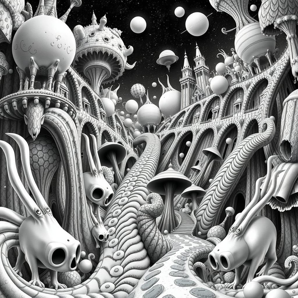 Living infrastructure - Surreal Cosmic Highway in Fractal U...