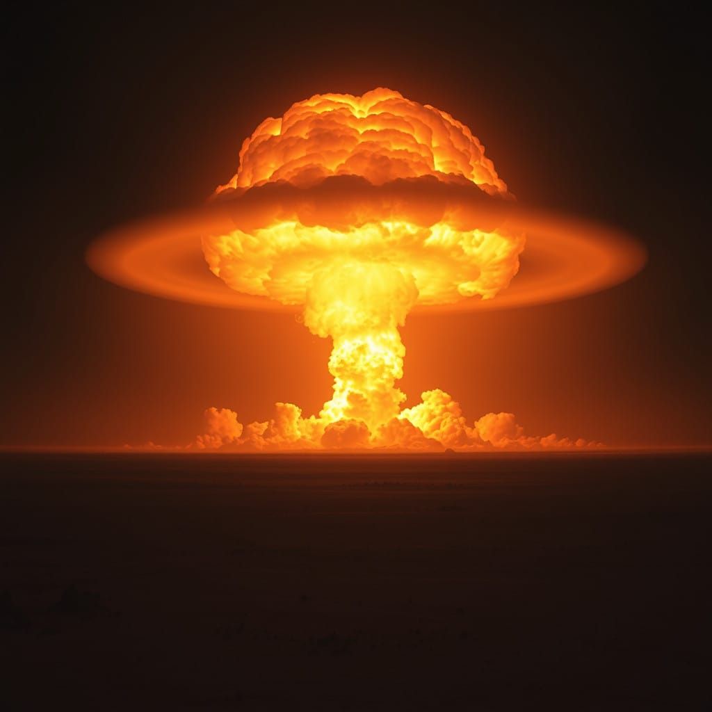 Thermonuclear tests - Burning Nuclear Cloud Rises from Deser...