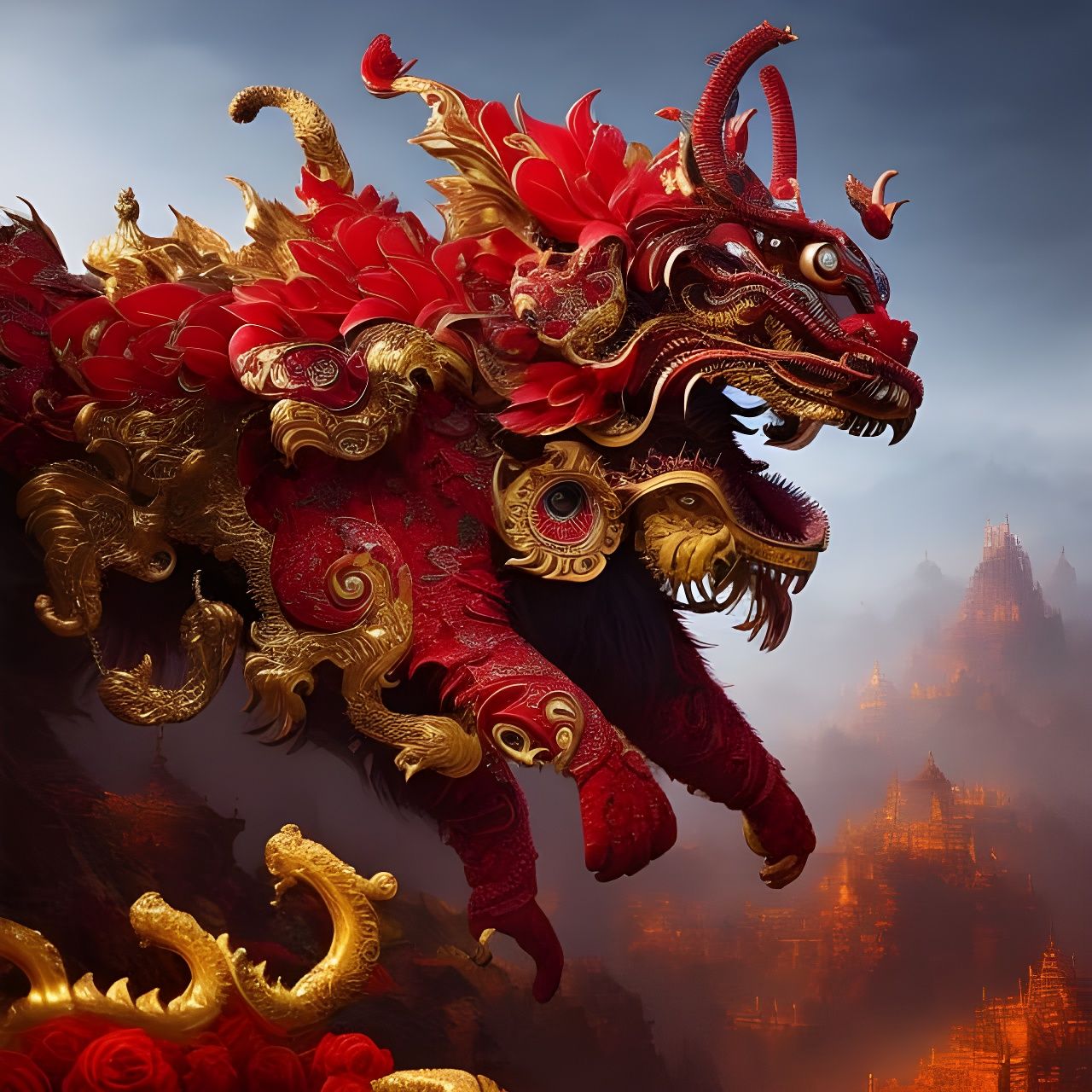 Chinese Barongsai - AI Generated Artwork - NightCafe Creator