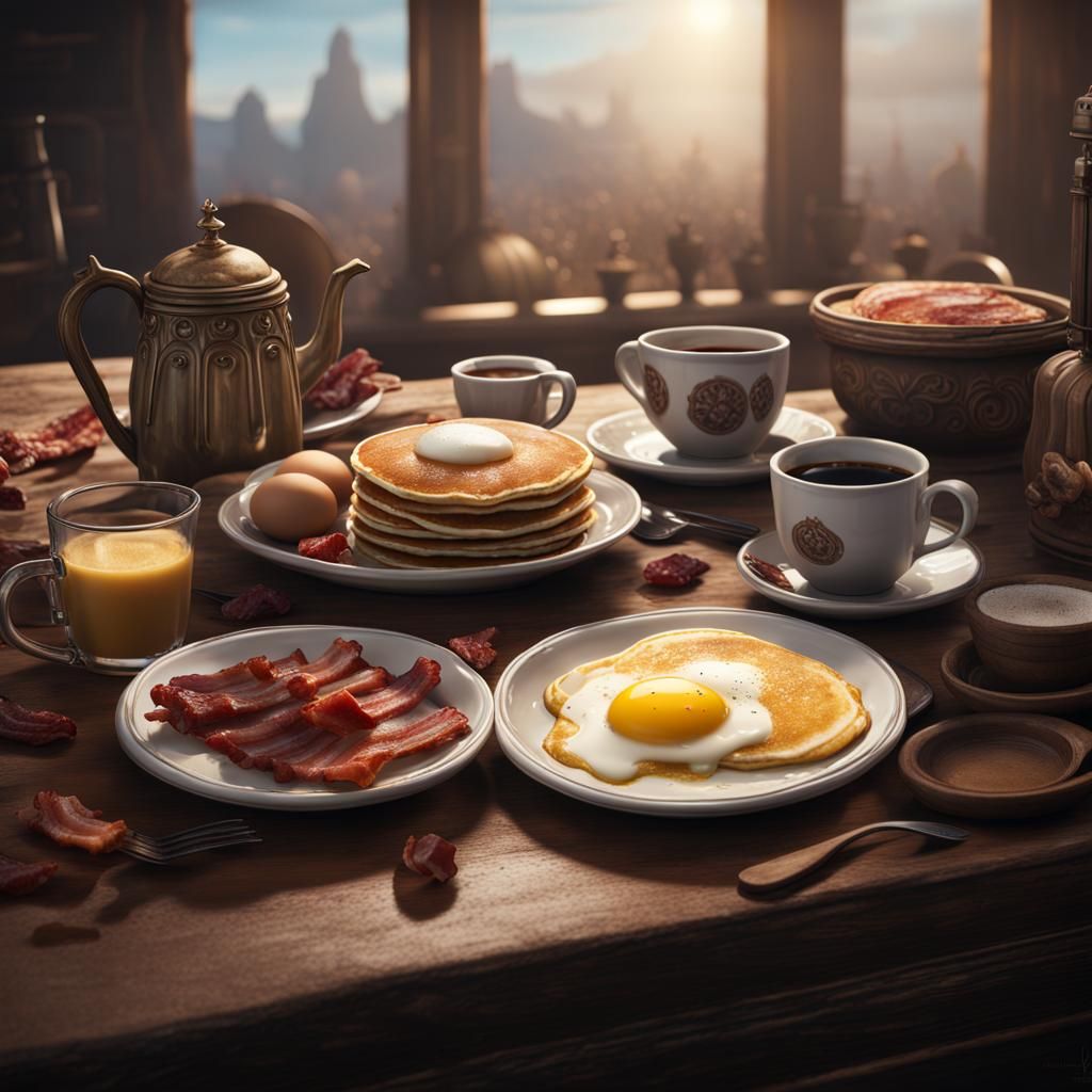 My breakfast this morning - AI Generated Artwork - NightCafe Creator