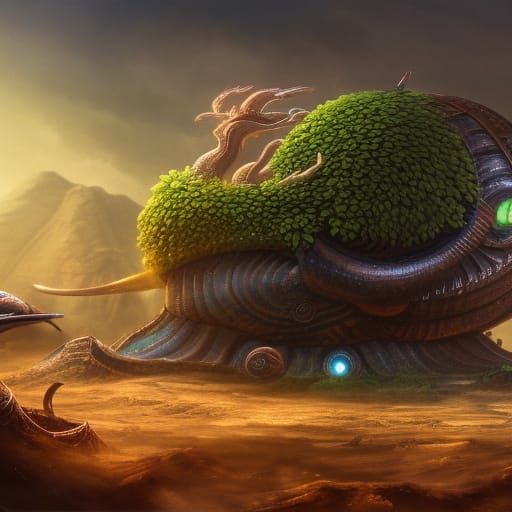 Mighty Snail Too - AI Generated Artwork - NightCafe Creator
