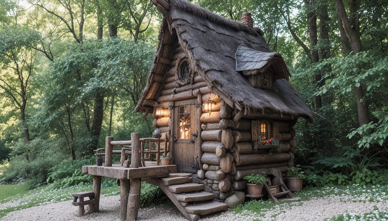 an enchanting little cabin 2 - Charming Rustic Elven Cottage