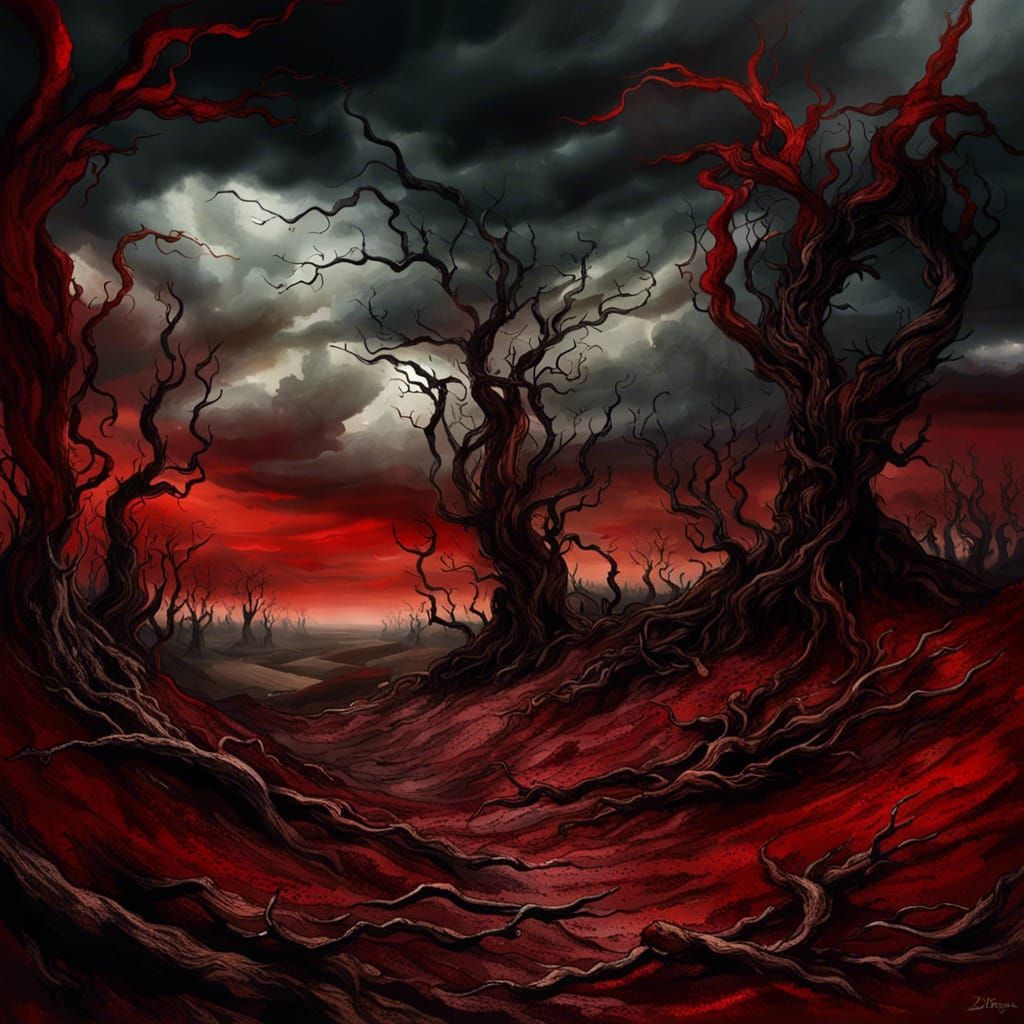 craft a vivid, haunting image inspired by corrupted ascii art ...