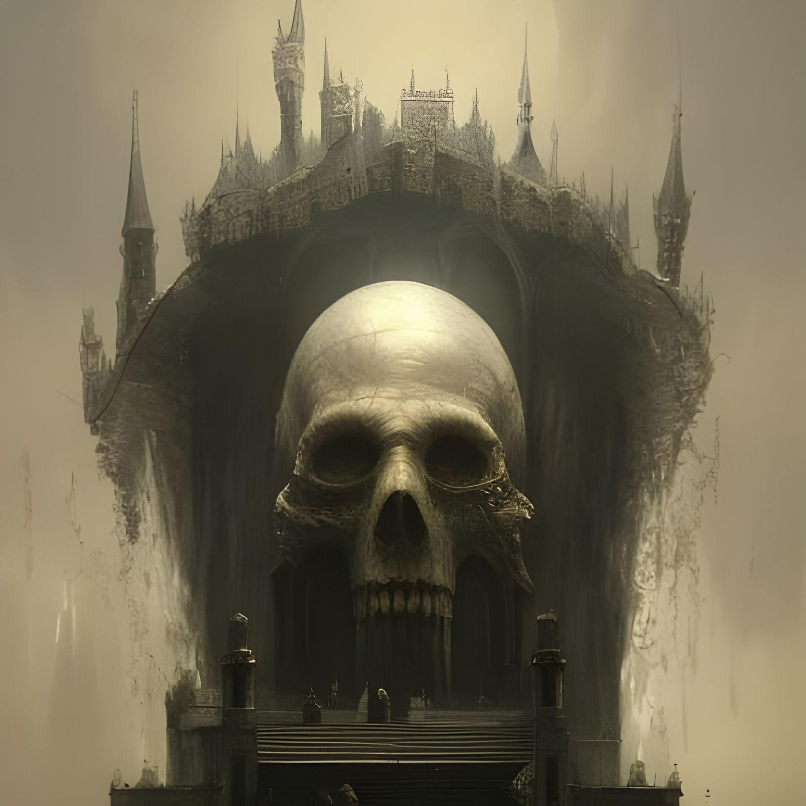 Skull castle - AI Generated Artwork - NightCafe Creator