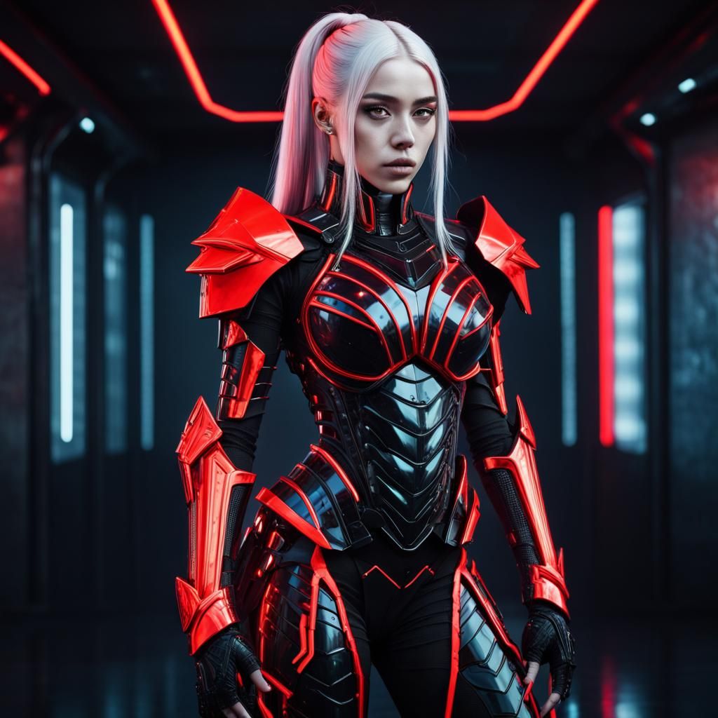 Ava Cyberknight - AI Generated Artwork - NightCafe Creator