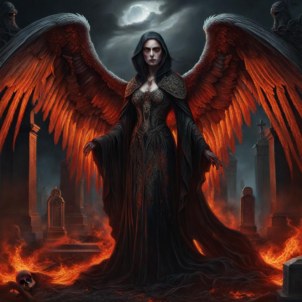 Fallen Angel - AI Generated Artwork - NightCafe Creator