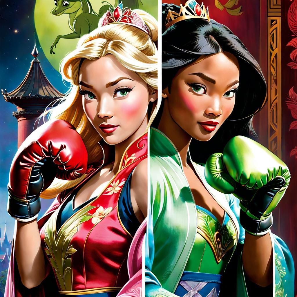 Disney Princess Boxing Club - AI Generated Artwork - NightCafe Creator