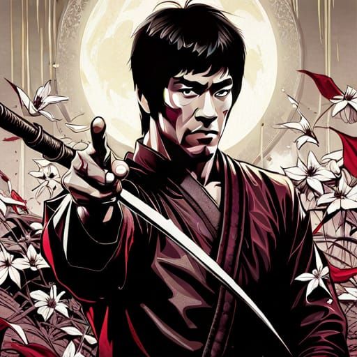 Bruce Lee Homage - AI Generated Artwork - NightCafe Creator