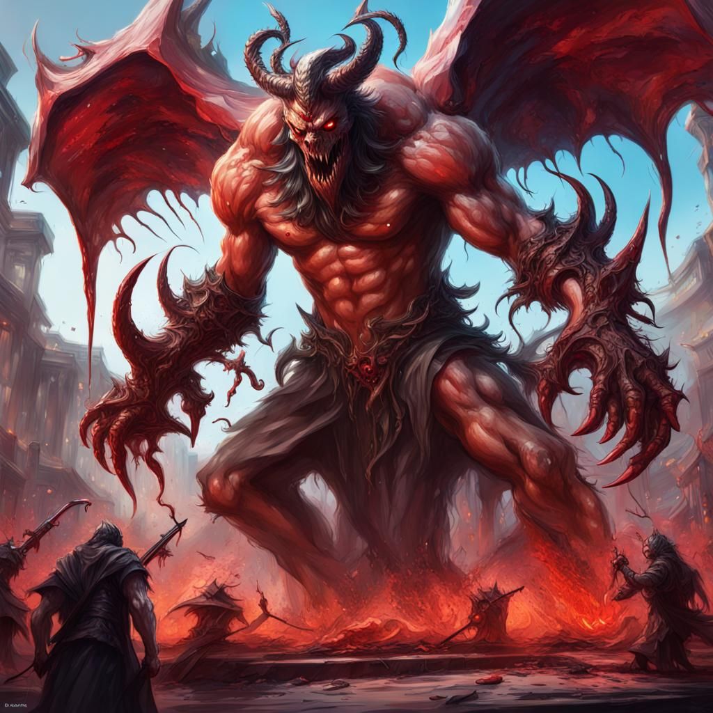 Taking On The Behemoth - AI Generated Artwork - NightCafe Creator