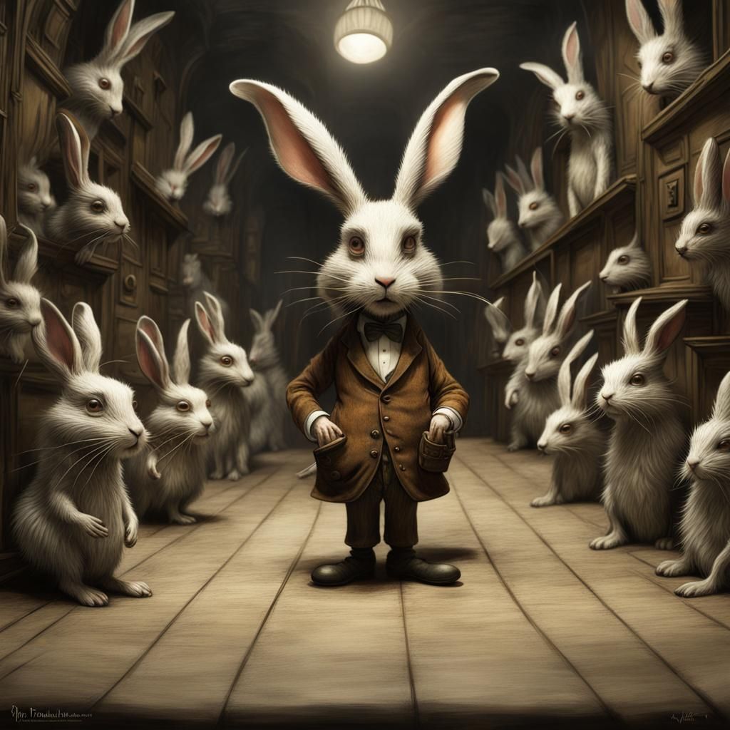 Mr. Rabbit and family - AI Generated Artwork - NightCafe Creator