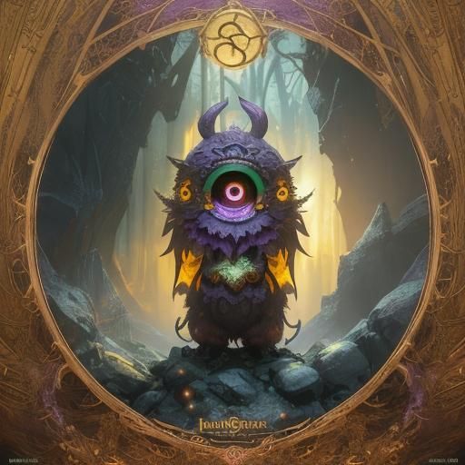 cute stuffed animal. dnd beholder. purple. - AI Generated Artwork ...