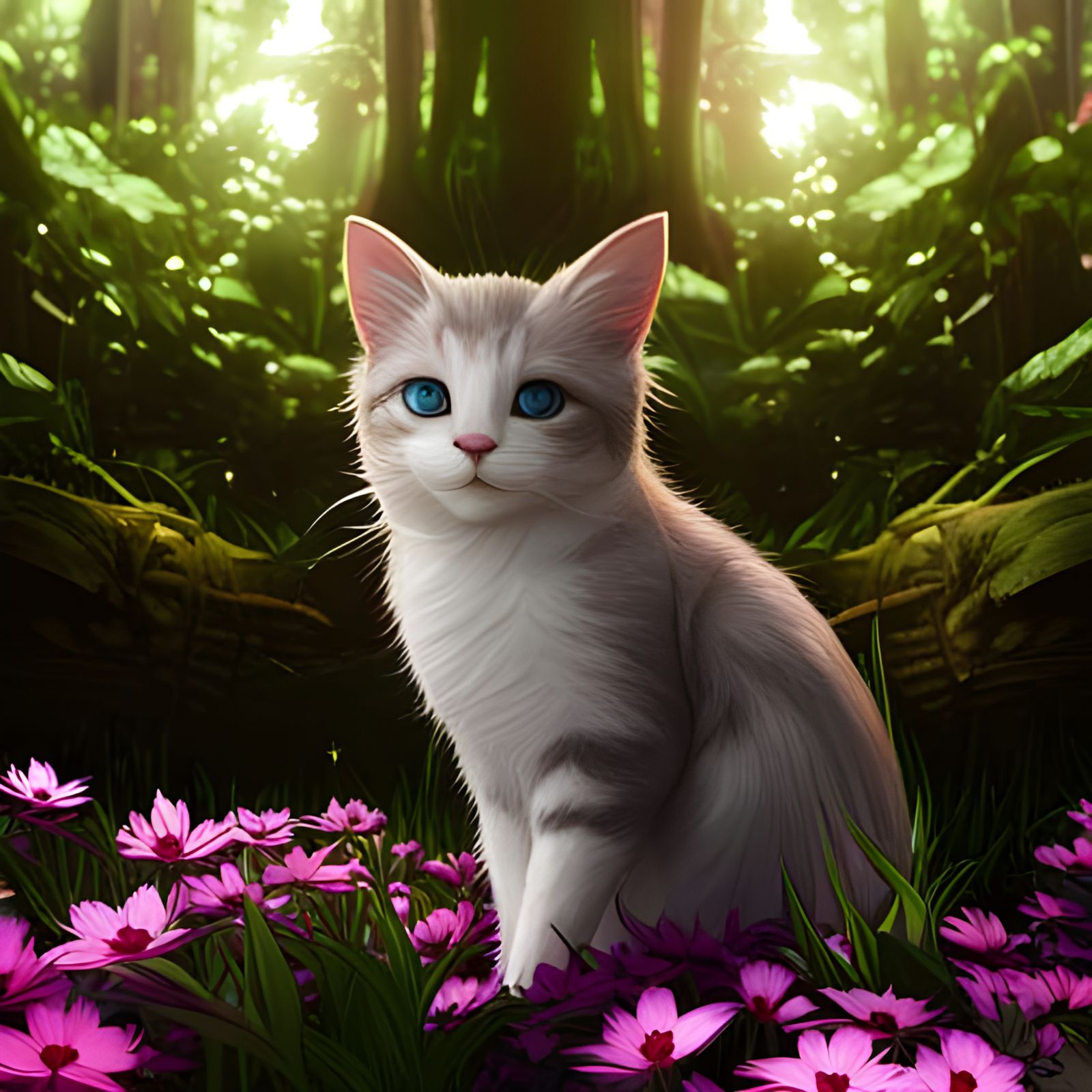 forest cat - AI Generated Artwork - NightCafe Creator