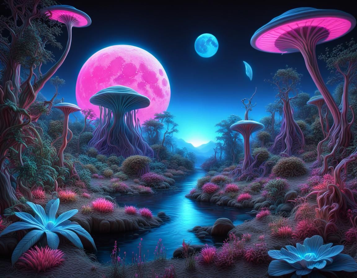 Magical Plants in a Alien Garden of Eden - AI Generated Artwork ...
