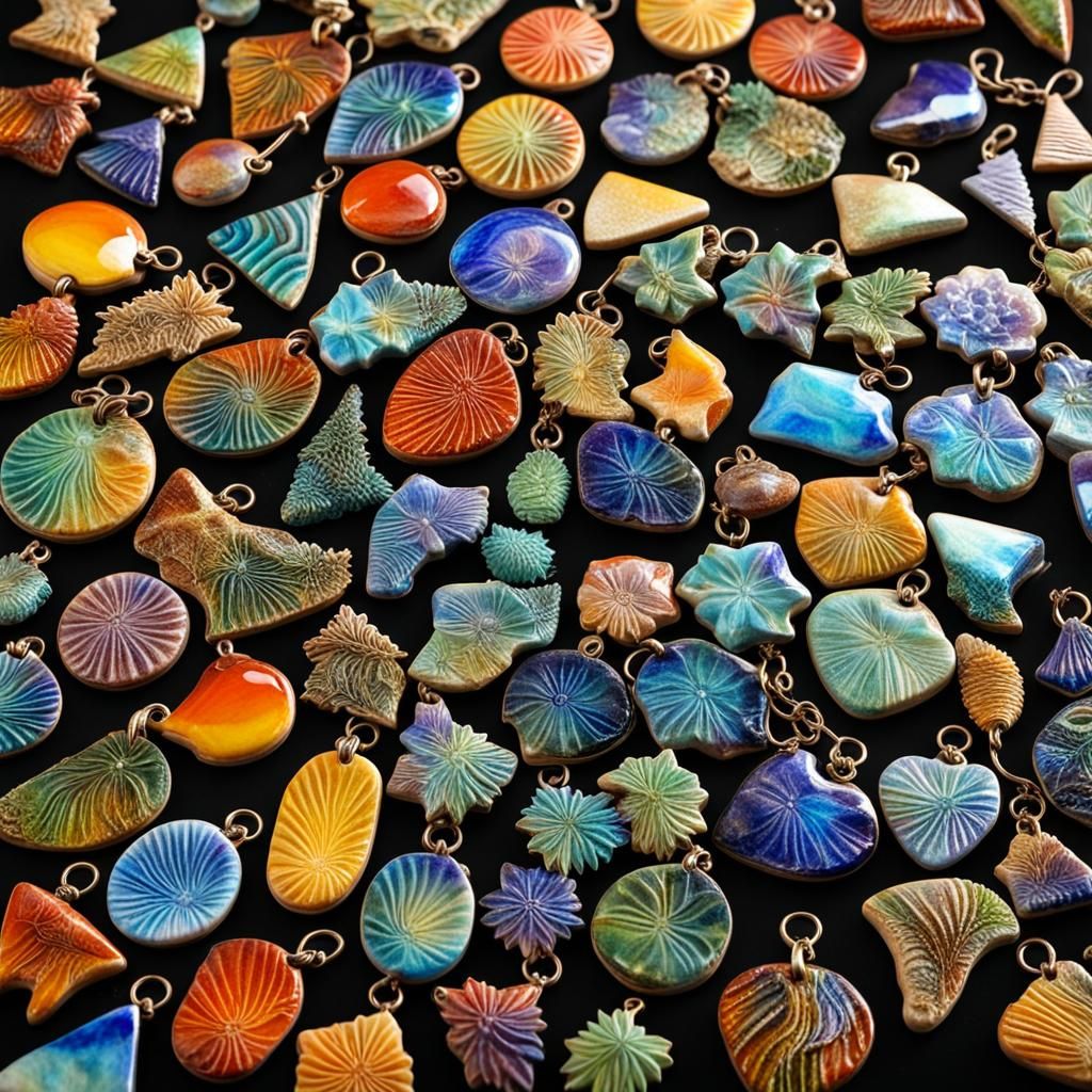 Ceramic Pendants #1 - AI Generated Artwork - NightCafe Creator