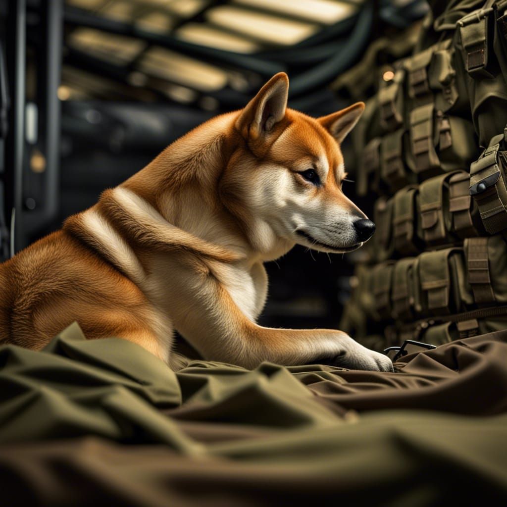 Shiba inu in the army intricate details, HDR, beautifully shot ...
