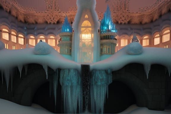 Icy Castle 11 - AI Generated Artwork - NightCafe Creator