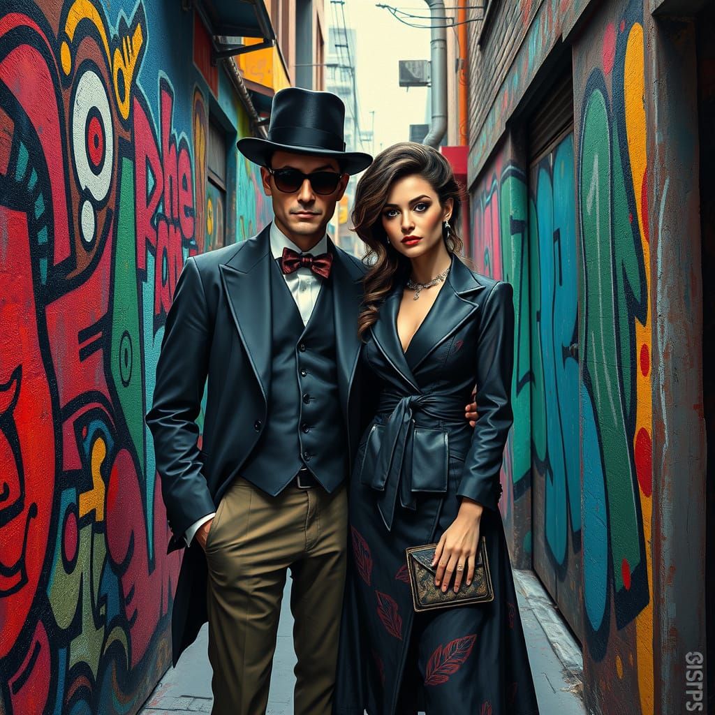 Dapper and the Quaintrelle - Elegant Gentleman and Lady in V...