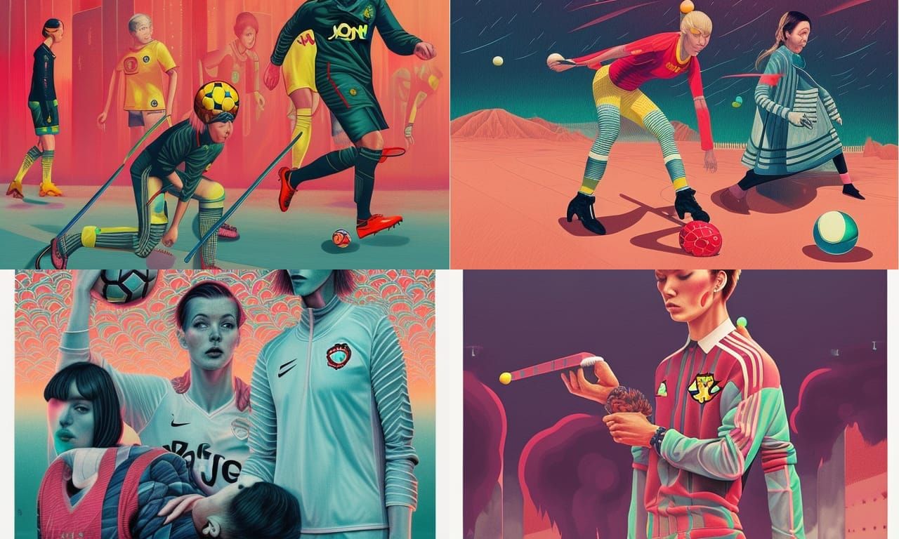 manchester united player playing rollerball, by martine johanna and ...