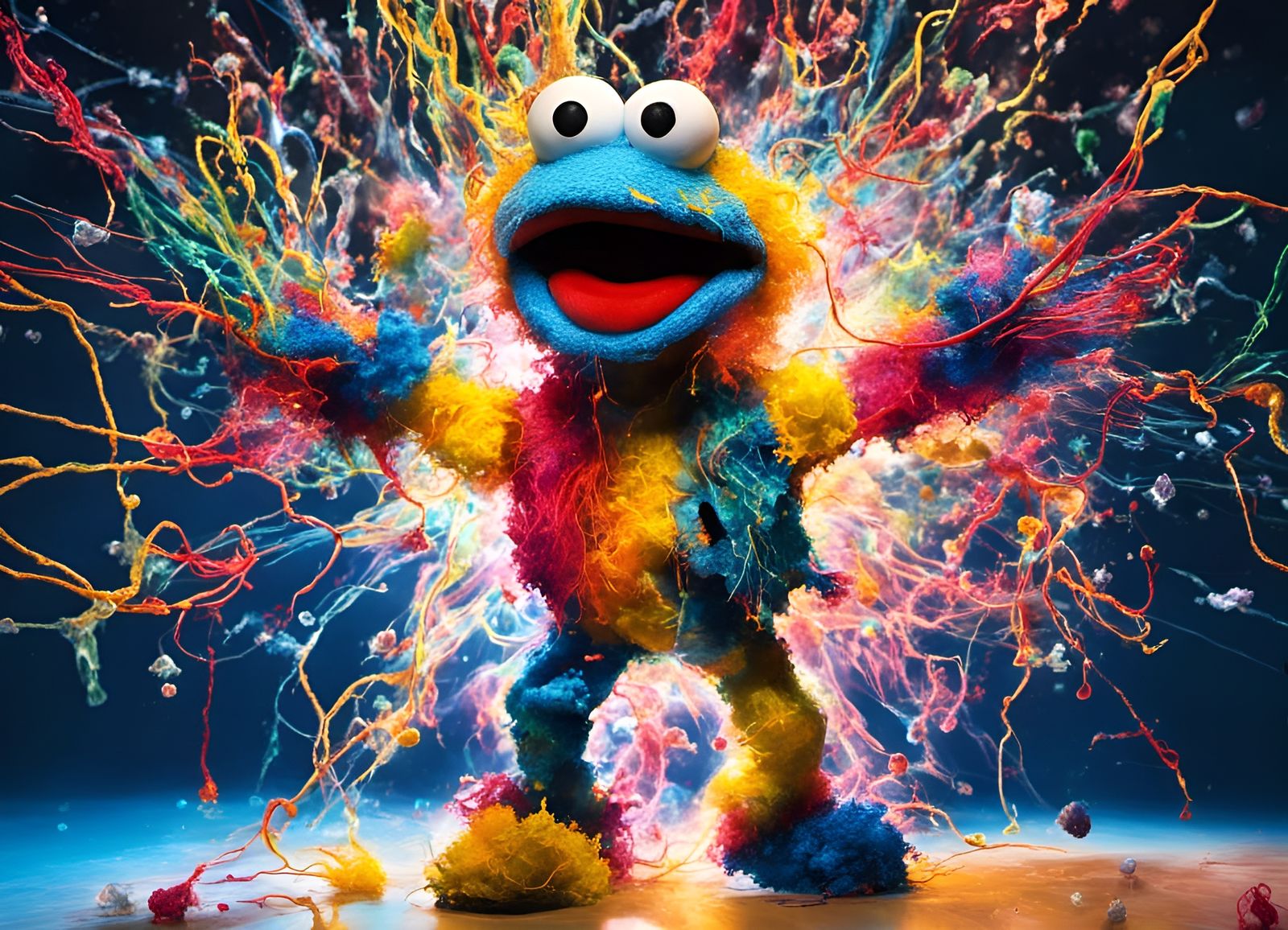 Exploding Muppets - AI Generated Artwork - NightCafe Creator