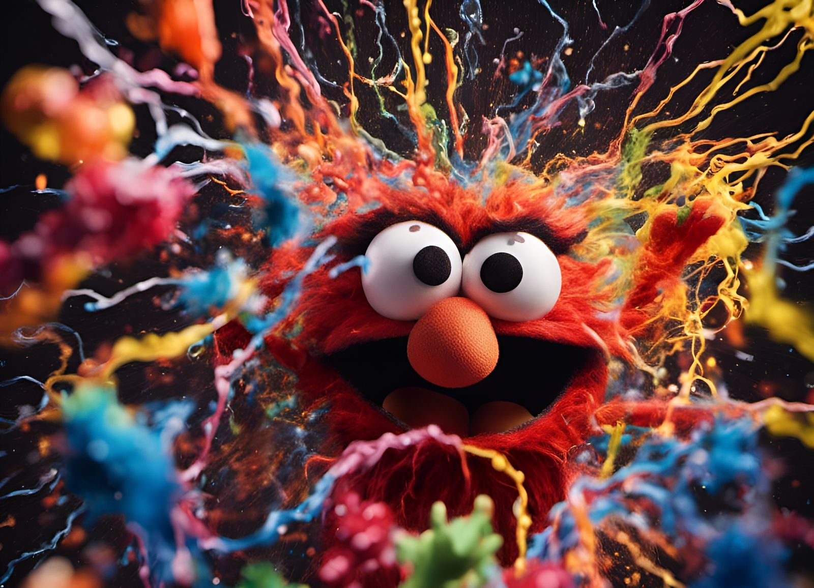 Exploding Muppets - AI Generated Artwork - NightCafe Creator