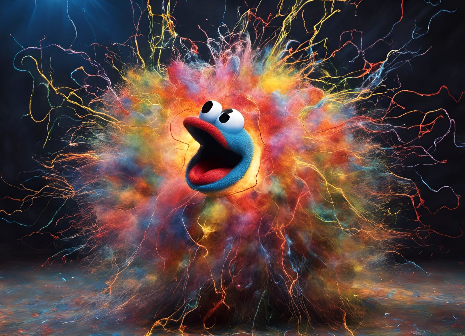 Exploding Muppets - AI Generated Artwork - NightCafe Creator