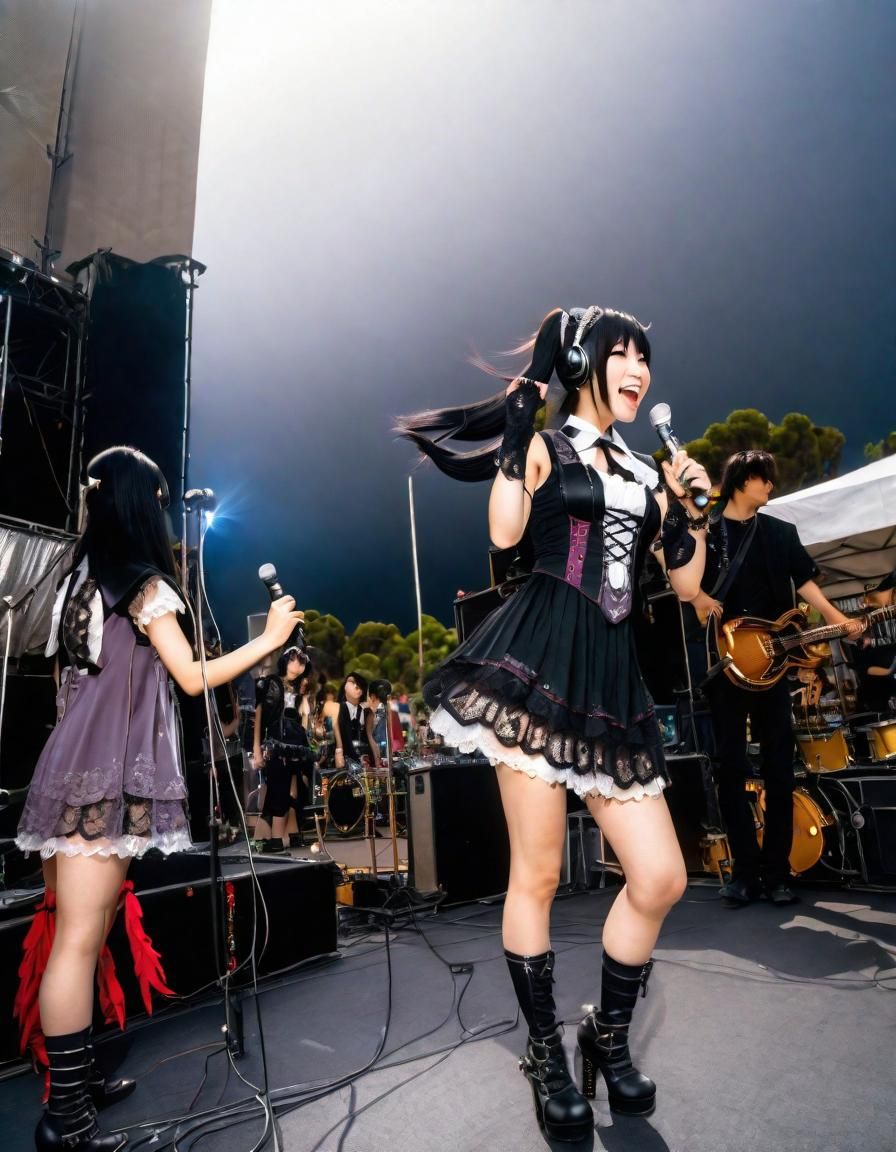 Goth Idols invading Little Tokyo in Los Angeles - AI Generated Artwork ...