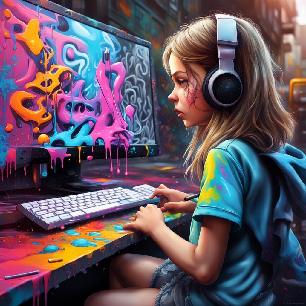 Computer Kid - AI Generated Artwork - NightCafe Creator