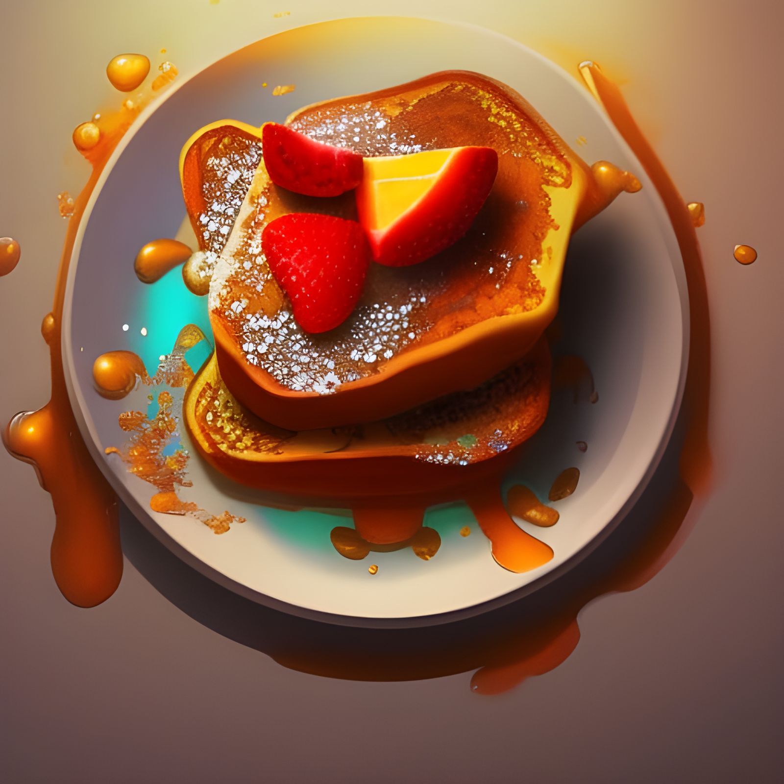 french toast with syrup - AI Generated Artwork - NightCafe Creator