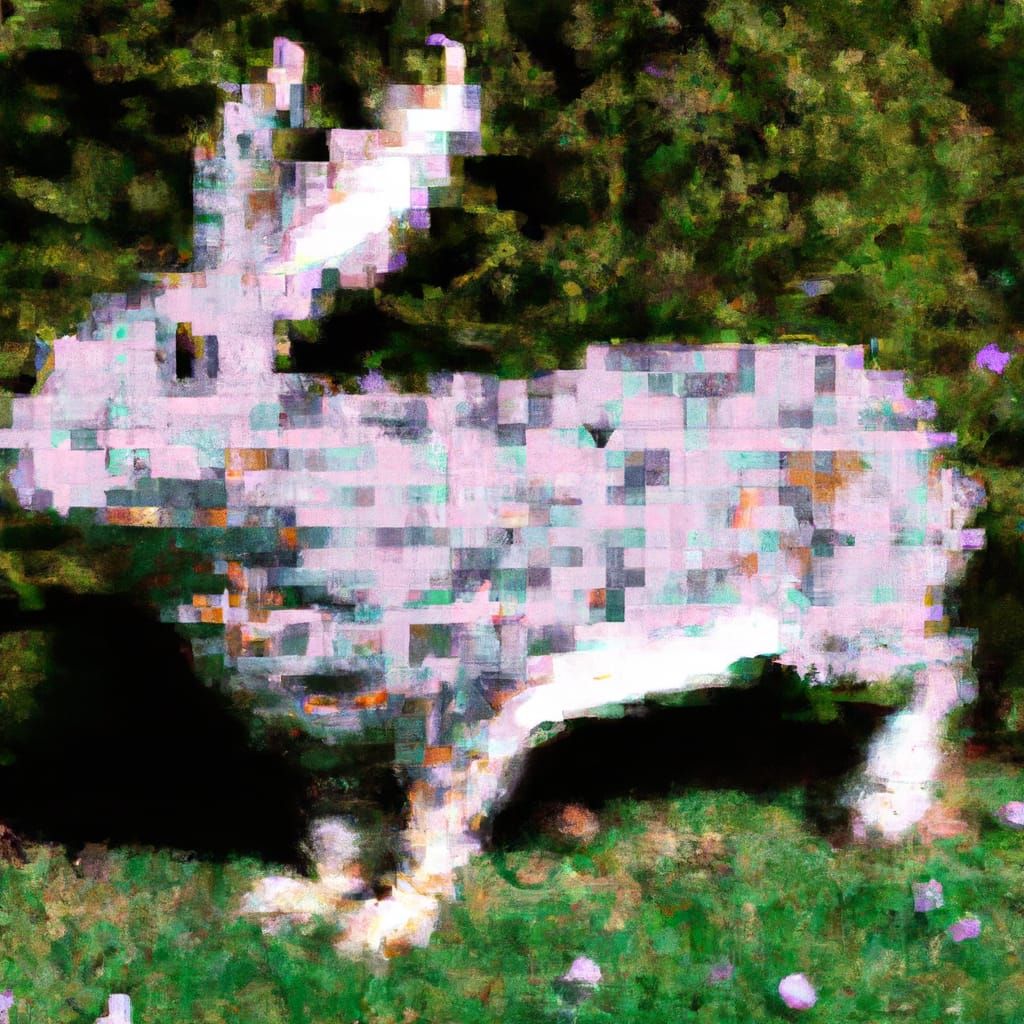 This long tweed rabbit, stretched out over the grass. - AI Generated ...