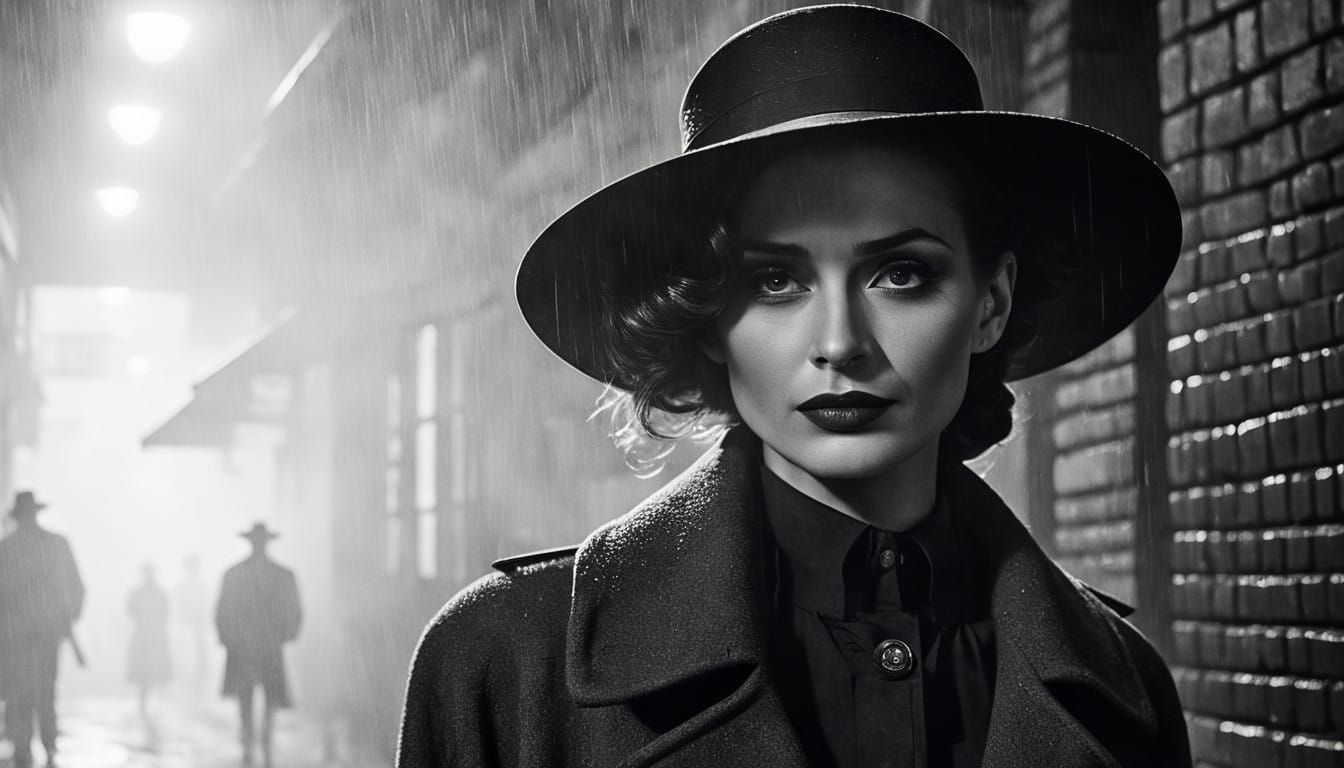 you so polite, open and unreadable, 1945, simple monochrome, Neo-noir comic